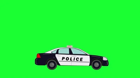 Side view of police car moving in the st... | Stock Video | Pond5