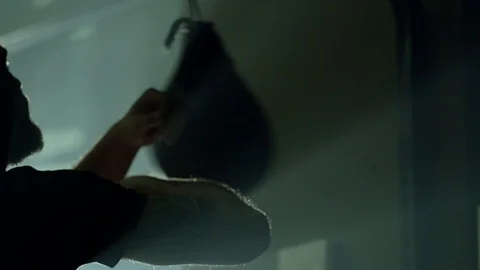 Side view of professional boxer boxing p... | Stock Video | Pond5