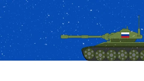 Side view of a Russian tank driving in t... | Stock Video | Pond5