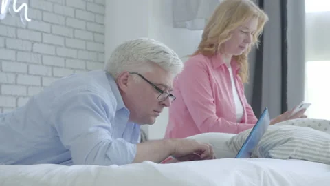 Side view of senior Caucasian man lying ... | Stock Video | Pond5