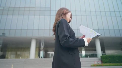 Side view shot of Asian working woman ch... | Stock Video | Pond5