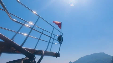 side view shows bow of the boat with its... | Stock Video | Pond5