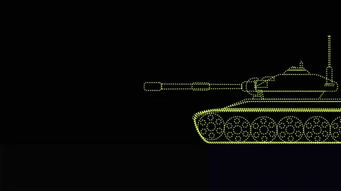 Side view of a tank driving on a road an... | Stock Video | Pond5