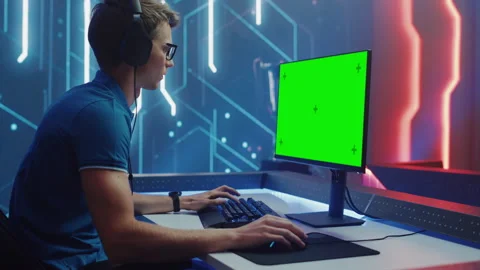 Side View Video Game Tournament Player W... | Stock Video | Pond5