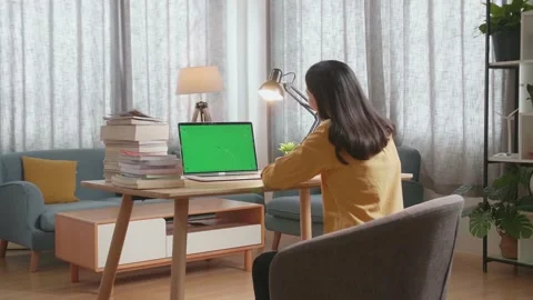 Side View Of A Young Female Waving Hand ... | Stock Video | Pond5