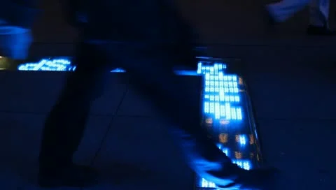 Sidewalk Information Digital Display Scr... | Stock Video | Pond5