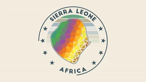 Sierra Leone intro video. Badge with the... | Stock Video | Pond5