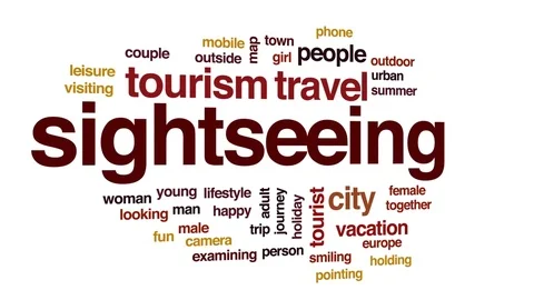 Sightseeing animated word cloud, text de... | Stock Video | Pond5