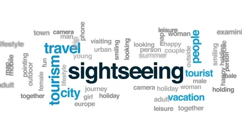 Sightseeing animated word cloud, text de... | Stock Video | Pond5