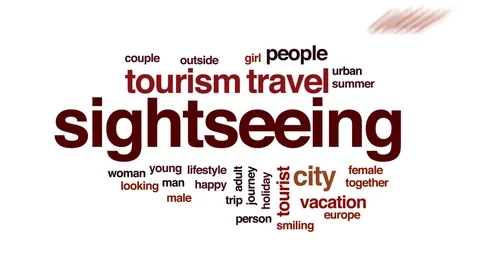 Sightseeing animated word cloud, text de... | Stock Video | Pond5