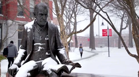 Sigmund Freud Statue Clark University in... | Stock Video | Pond5