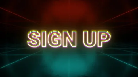 Sign up animation retro background | Stock Video | Pond5