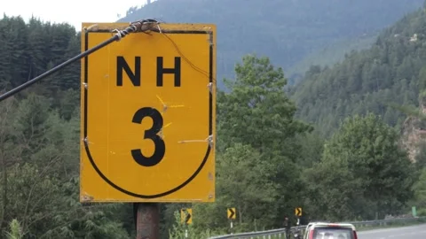 Sign Board Written NH3 At National Highw... | Stock Video | Pond5