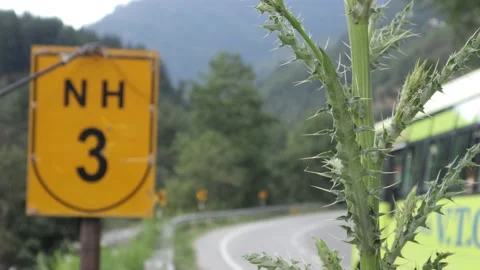 Sign Board Written NH3 At National Highw... | Stock Video | Pond5