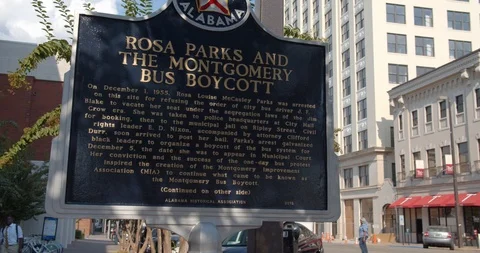 Sign Honoring Rosa Parks and the Montgom... | Stock Video | Pond5
