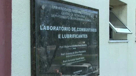 Sign Identifying A Laboratory in Brazil | Stock Video | Pond5