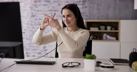 Sign Language Deaf Disabled People Video | Stock Video | Pond5