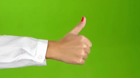 Sign language. Hand showing thumbs up on... | Stock Video | Pond5
