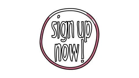 sign up , sign up now textsketch and 2d ... | Stock Video | Pond5