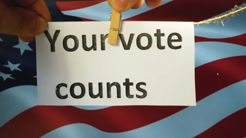 Sign Your vote matters against the backg... | Stock Video | Pond5