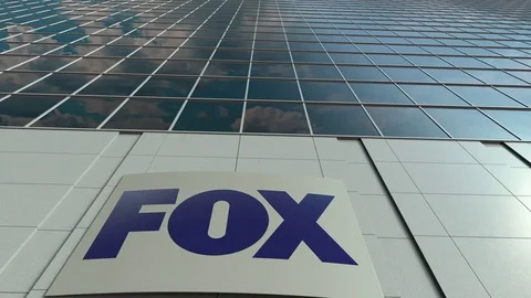 Signage board with Fox Broadcasting Comp... | Stock Video | Pond5