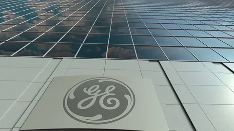 Signage board with General Electric GE l... | Stock Video | Pond5