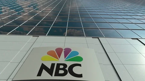 Signage board with National Broadcasting... | Stock Video | Pond5