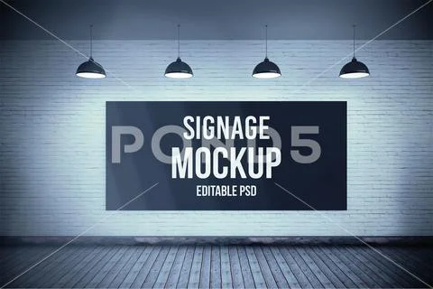 PSD Photoshop Template: Signage Photo Mockup #170771907