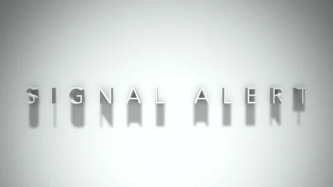 signal alert 3D title animation white te... | Stock Video | Pond5