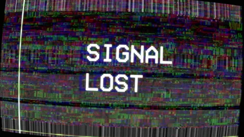 Signal lost on an analog signal in a TV.... | Stock Video | Pond5
