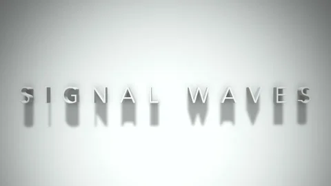 signal waves 3D title animation white te... | Stock Video | Pond5