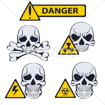 Signs of danger. Illustration on white background for design ~ Clip Art ...