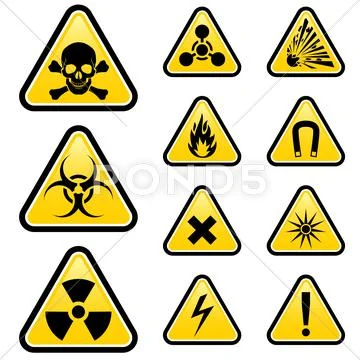 Signs of danger. Illustration on white background for design: Graphic ...