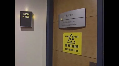 Signs Outside Ct Scanner Indicating X-Ra... | Stock Video | Pond5