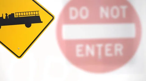 signs: street and traffic safety sign ba... | Stock Video | Pond5