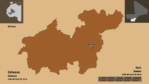 Sikasso location. Mali. Solid patterned ... | Stock Video | Pond5