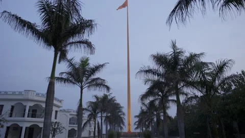 Sikh Flag Nishan Sahib, Punjab Bulandpur... | Stock Video | Pond5