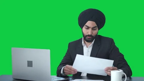 Sikh Indian businessman working on Lapto... | Stock Video | Pond5