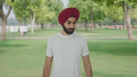 Sikh Indian man lifting heavy dumbbells ... | Stock Video | Pond5
