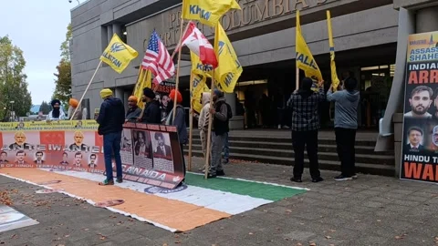 Sikhs Gather at Surrey Courthouse in Nij... | Stock Video | Pond5