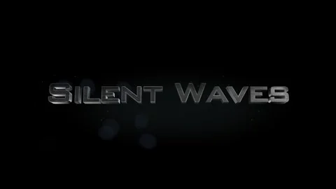 Silent Waves title metal text on black a... | Stock Video | Pond5