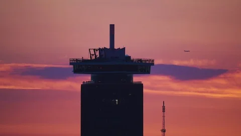 Silhouette of ADAM Toren in Amsterdam wi... | Stock Video | Pond5