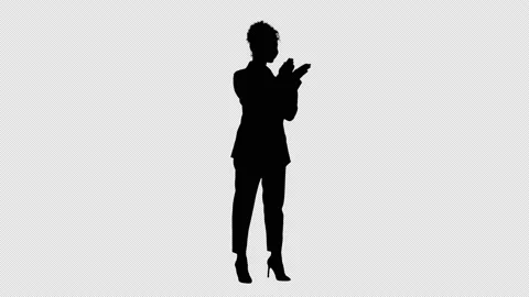 Silhouette African business woman clappi... | Stock Video | Pond5