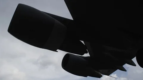 Silhouette of Aircraft engine from Boein... | Stock Video | Pond5