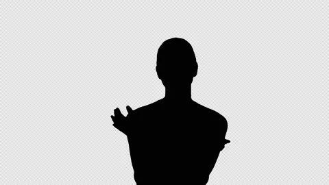 Silhouette Beautiful young woman clappin... | Stock Video | Pond5