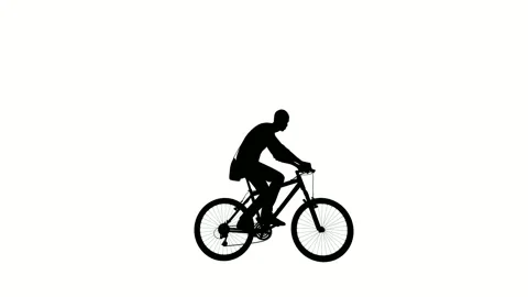 silhouette black people ride a bike whit... | Stock Video | Pond5