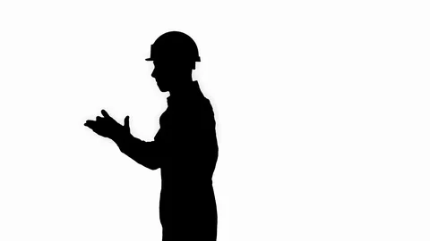 Bricklayer Silhouette Stock Footage ~ Royalty Free Stock Videos | Pond5
