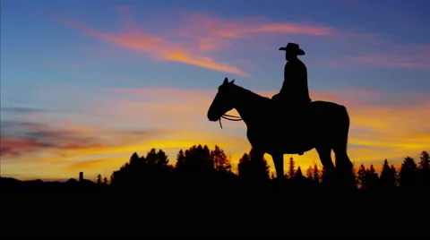 Wild West Cowboys Sunset