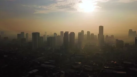 Silhouette of highrise buildings in Jaka... | Stock Video | Pond5