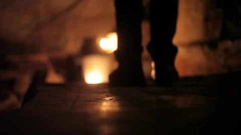 The silhouette of a human body walking d... | Stock Video | Pond5